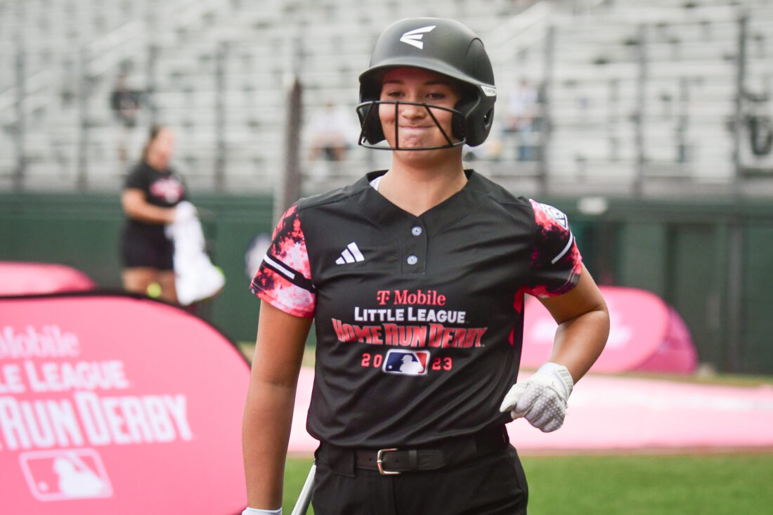 Clinton’s Reagan Weaver competes at the Little League Home Run Derby ...